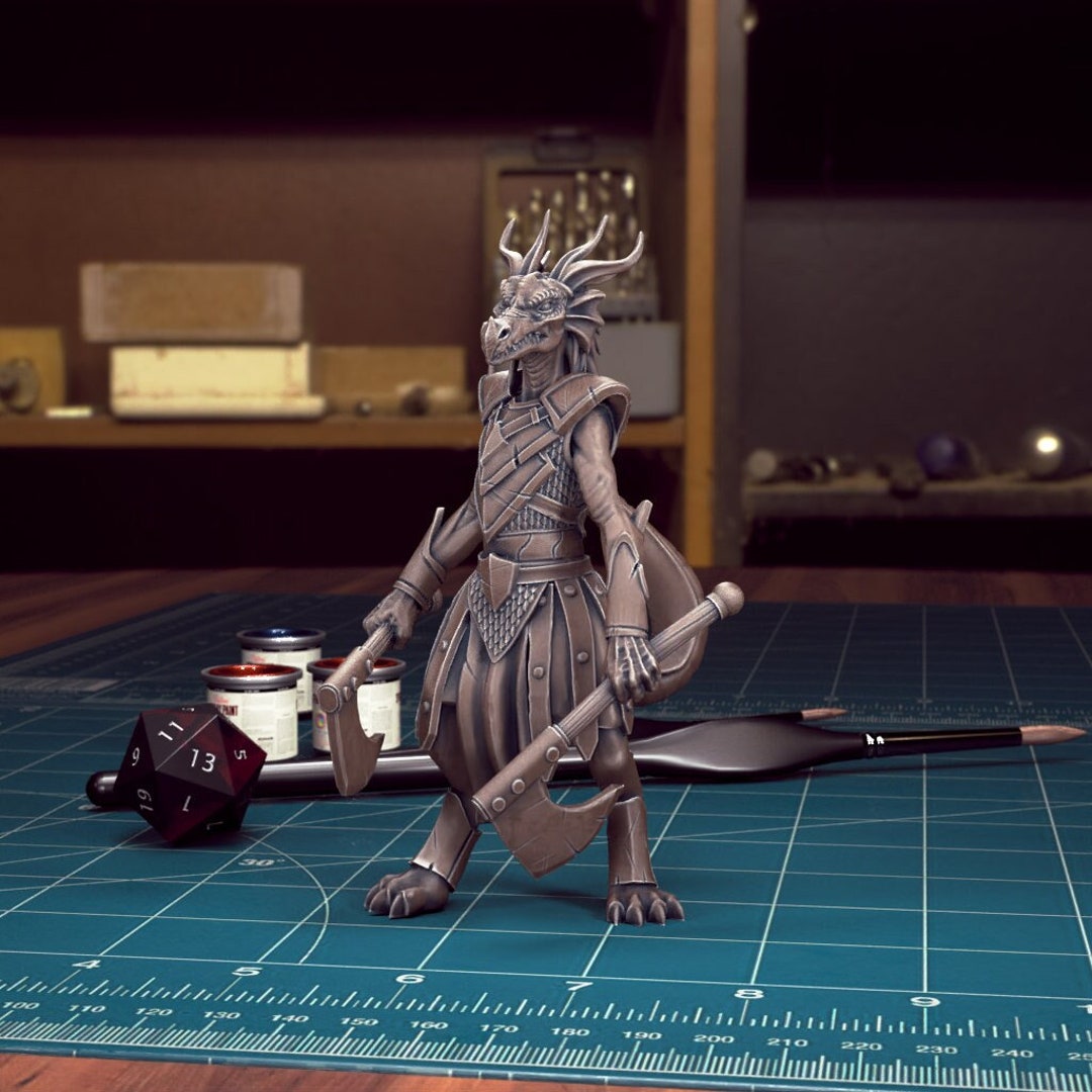 Dnd Heroes Dragonborn Fighters | TABLETOP SCALE | D&D TTRPG Mini ...