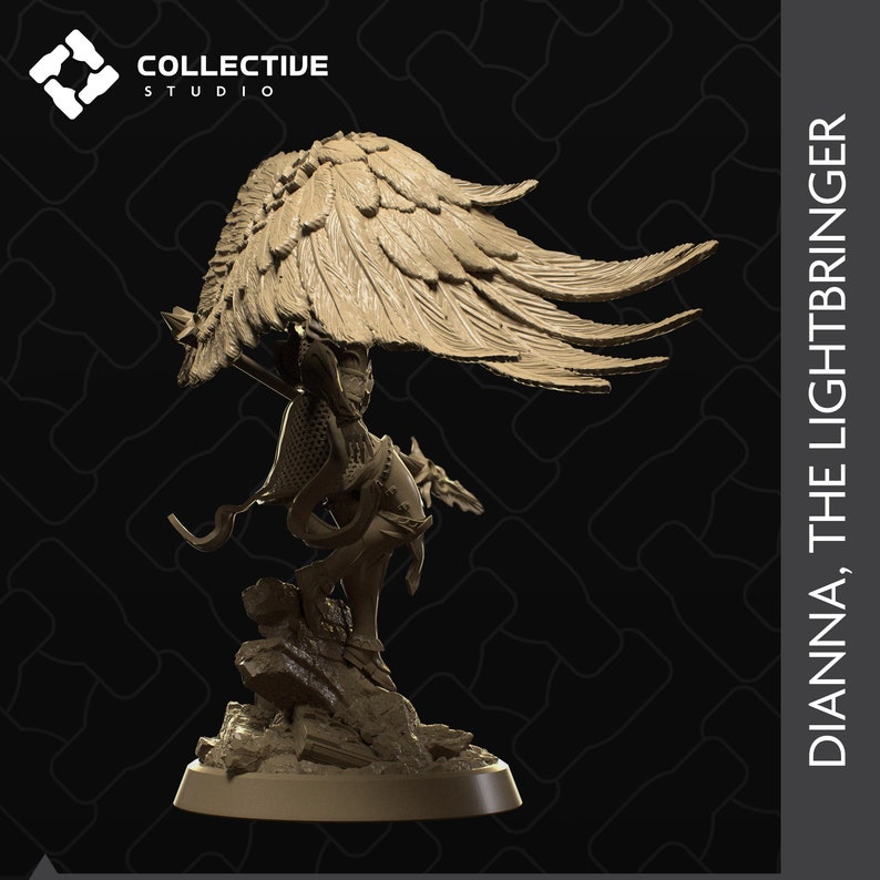 Dianna, the Lightbringer Angel Aasimar Paladin | Tabletop Gaming Mini ...