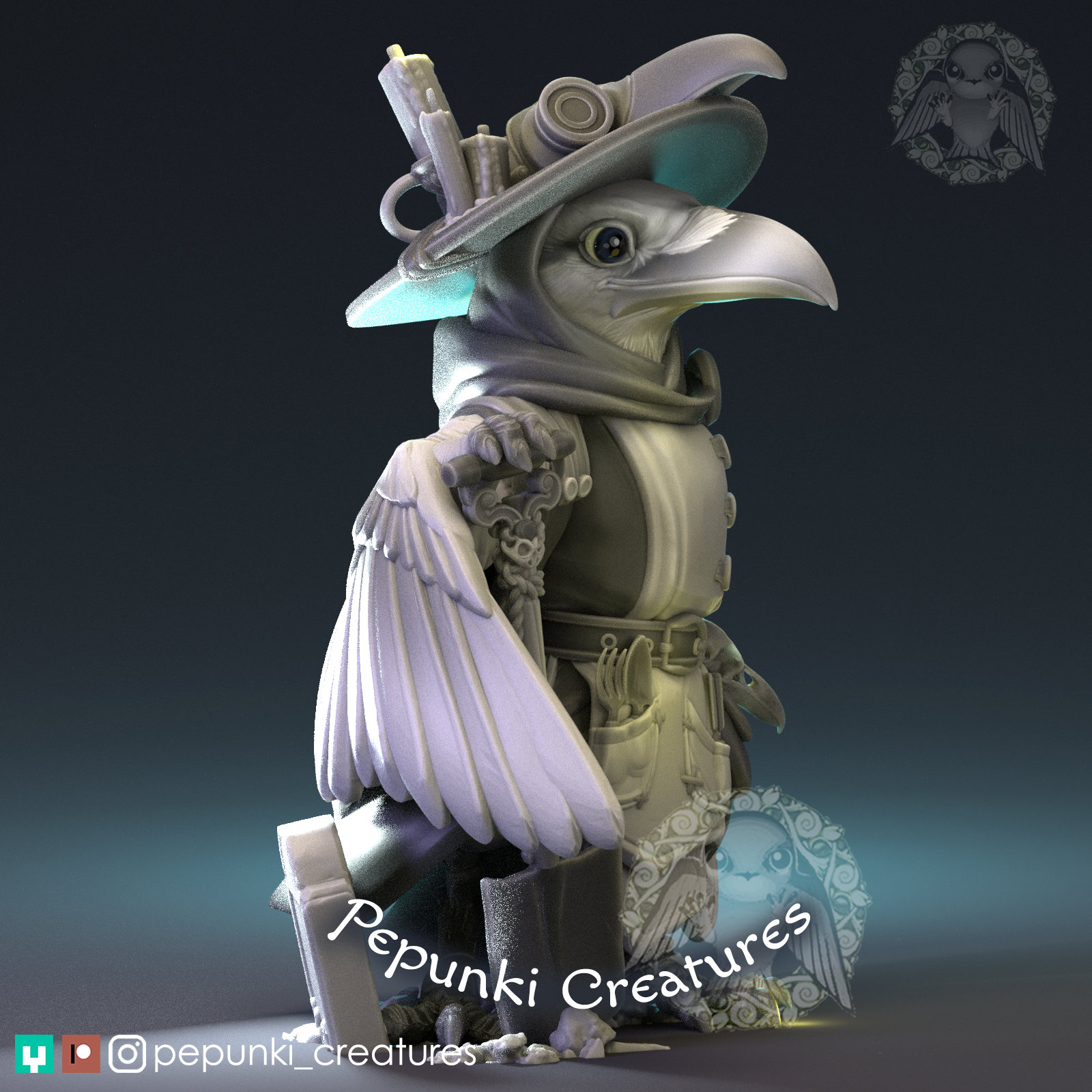 Raven Gravedigger Plague Doctor | Tabletop or Display Scale | D&D ...