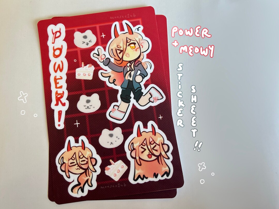Power 4x6" Sticker Sheet | Chainsaw Man - Etsy