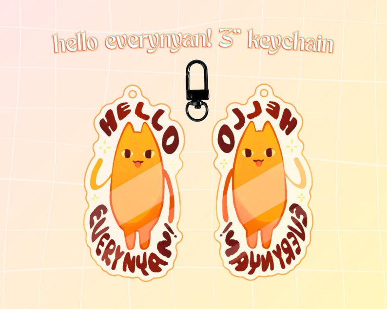 Hello Everynyan 3 Acrylic Keychain Azumanga Daioh - Etsy