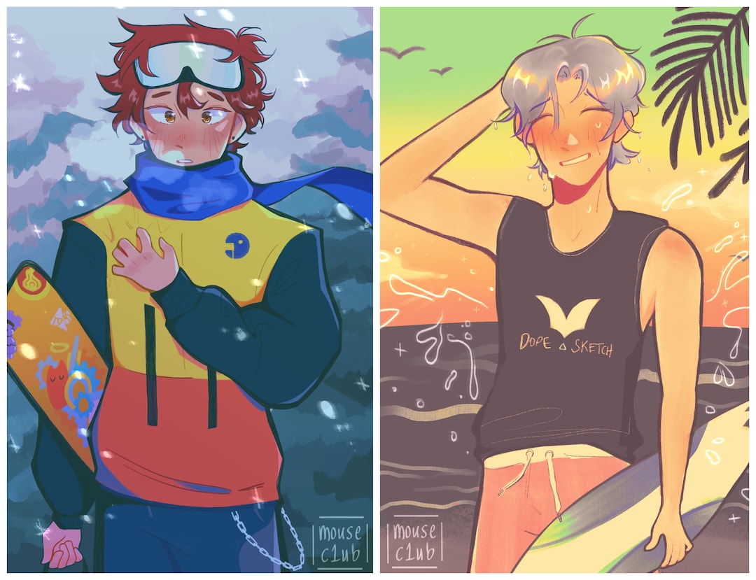 Reki & Langa Art Prints | Sk8 the Infinity - Etsy