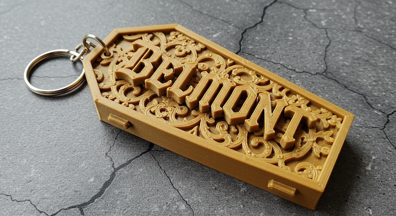 Custom Coffin Key Chain Name Tag | Gothic Horror Casket Tag ...
