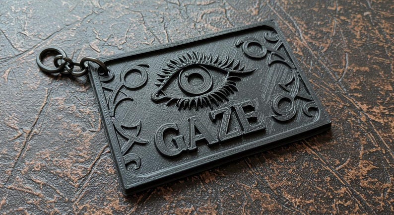 Custom Realistic Eye Key Chain Name Tag | Creepy Gothic Gaze Tag ...