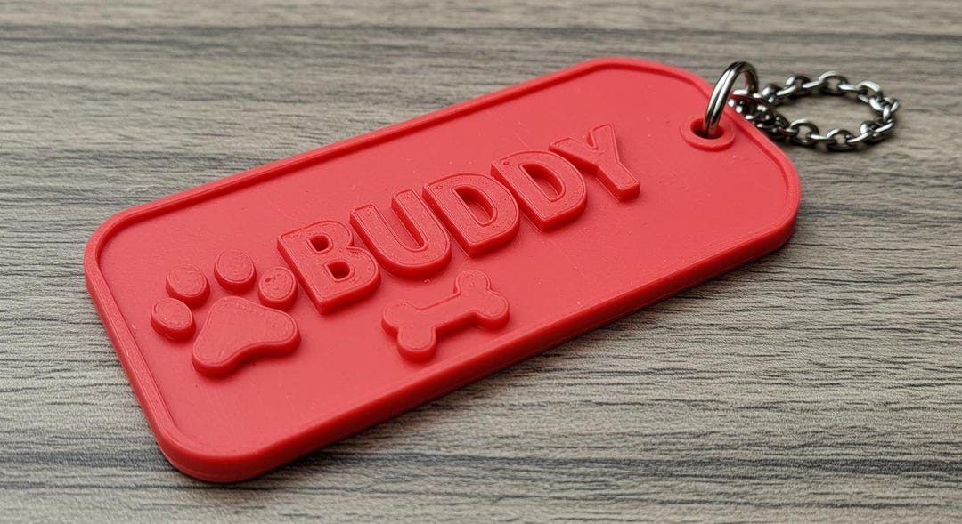 Custom Dog Key Chain Name Tag | Paw Print Pet Lover Tag | Personalized ...