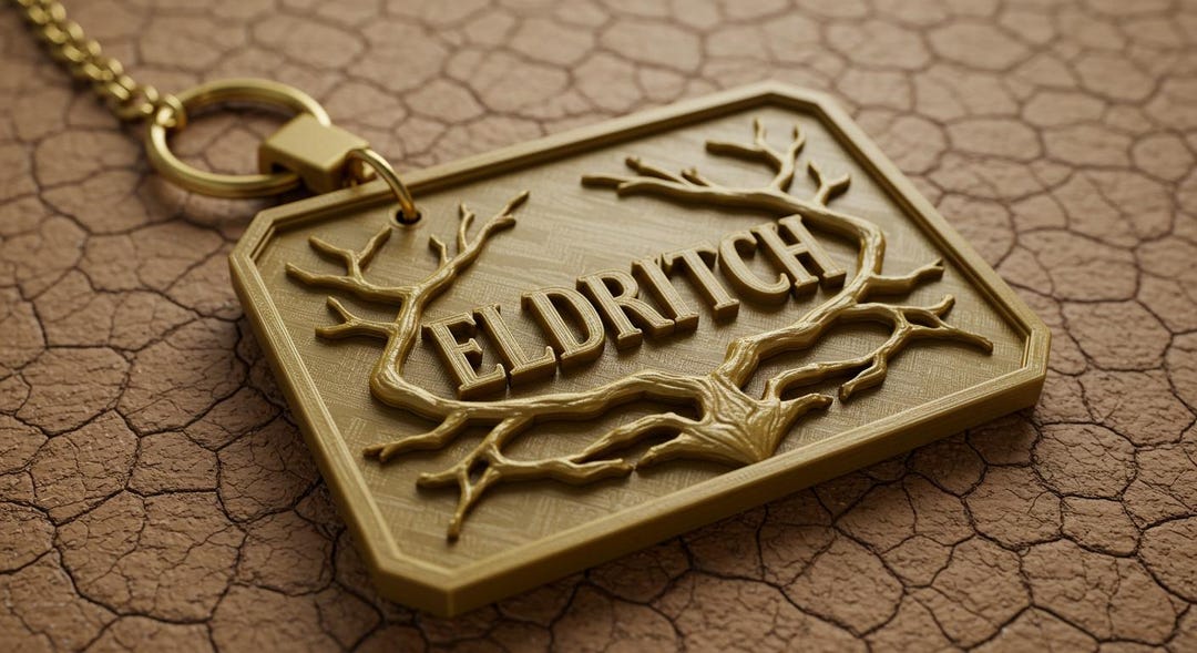 Custom Dead Tree Key Chain Name Tag | Gothic Gnarled Branch Tag ...