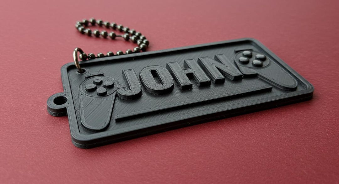 Custom Gamer Key Chain Name Tag | Video Game Fan Tag | Personalized 3D ...