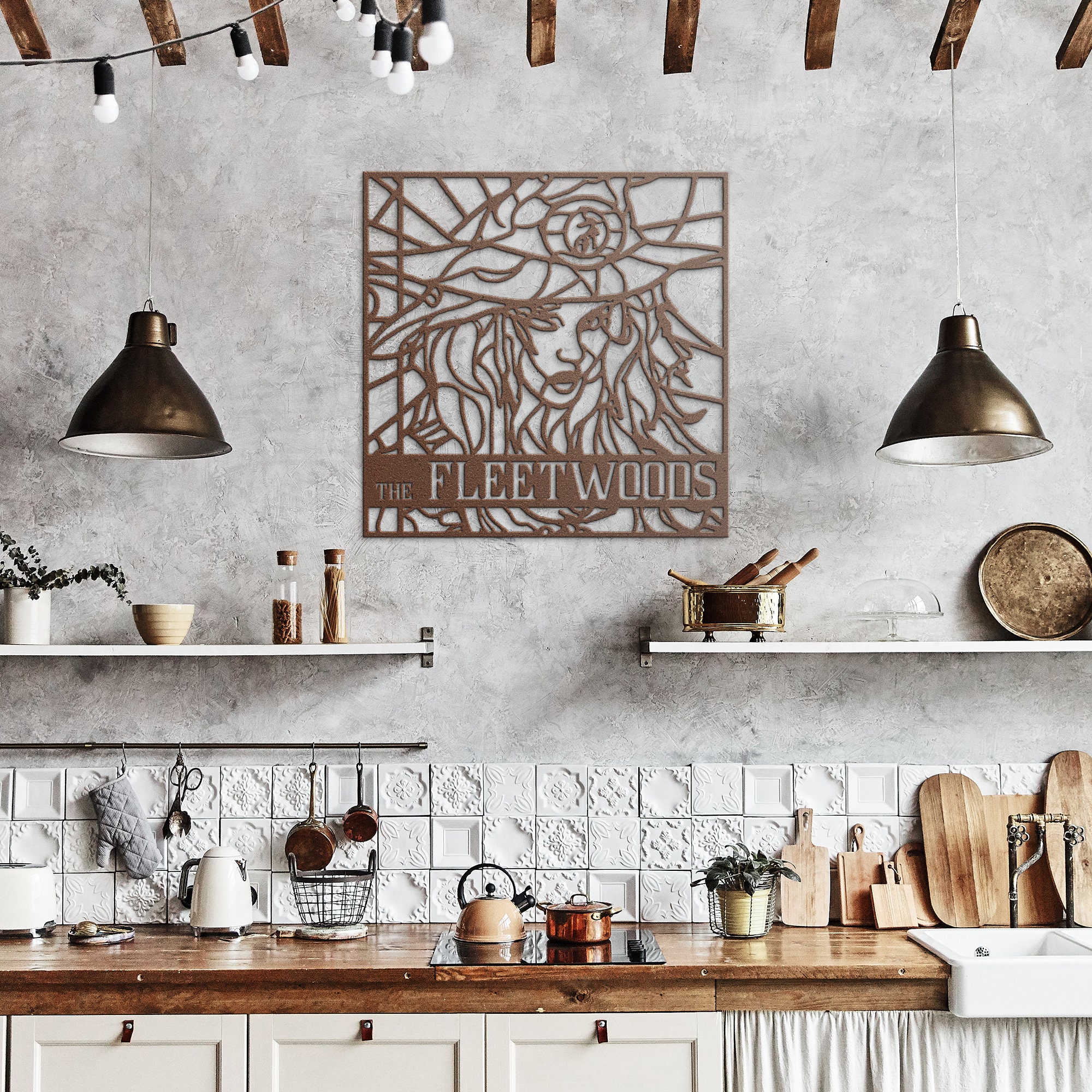 Fully Custom Design Laser-cut Steel Metal Wall Decoration Sign Hanging ...