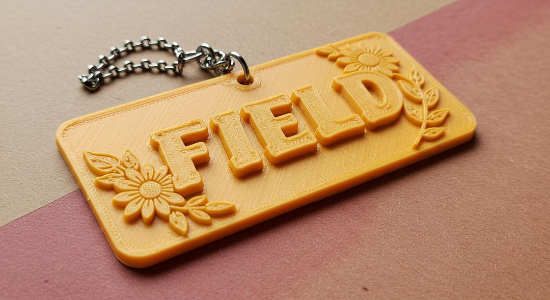 Custom Sunflower Key Chain Name Tag | Cheerful Floral Tag ...