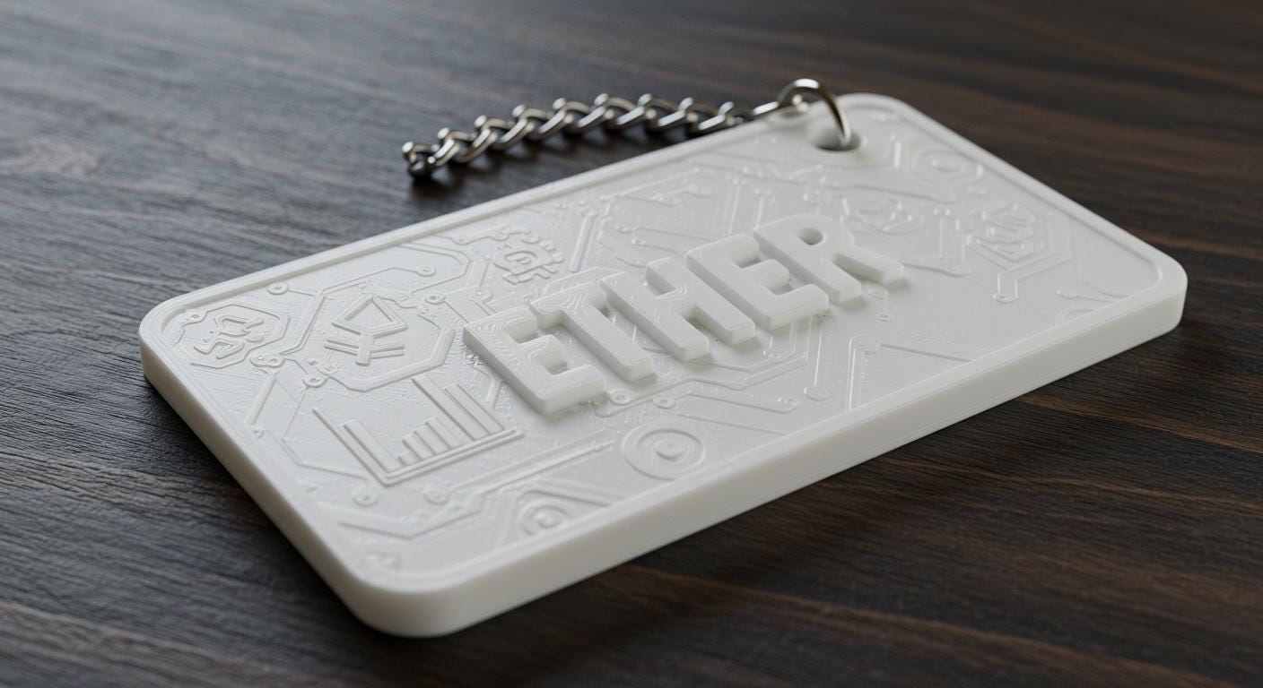 Custom Crypto Key Chain Name Tag | Digital Currency Tag | Personalized ...