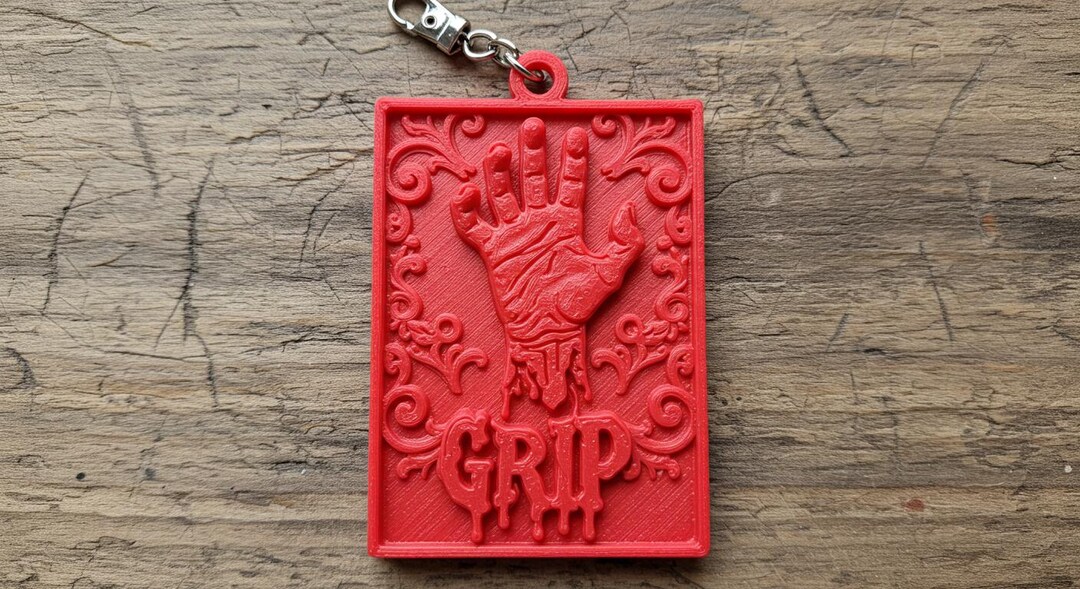 Custom Zombie Hand Key Chain Name Tag | Gothic Horror Undead Tag ...