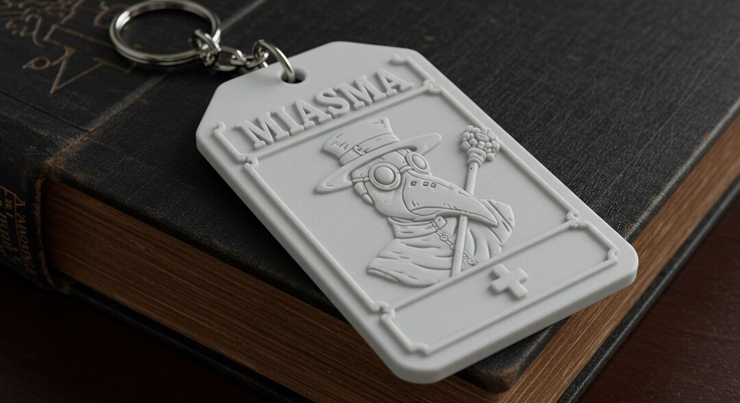 Custom Plague Doctor Key Chain Name Tag | Gothic Horror Mask Tag ...