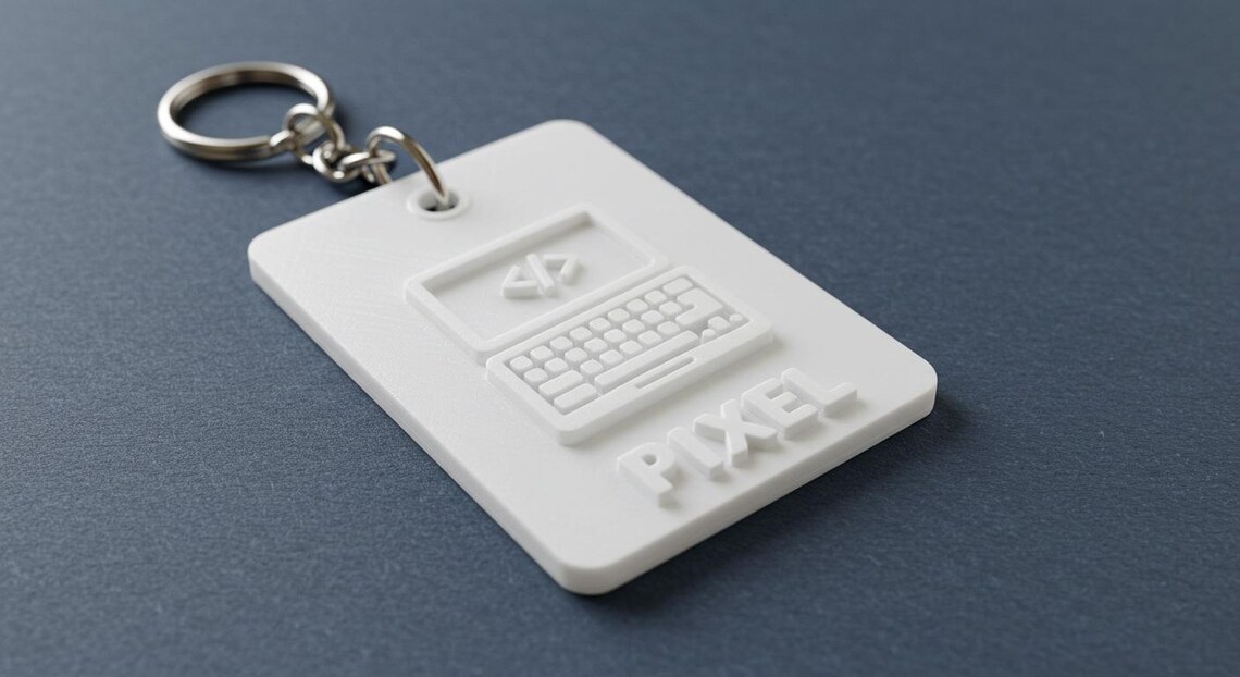 Custom Tech Key Chain Name Tag | Programmer Coder Tag | Personalized 3D ...