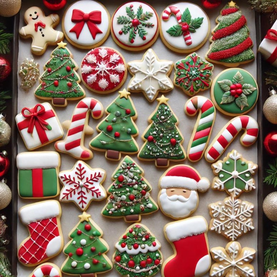 Assorted Christmas Cookies One Dozen - Etsy Canada