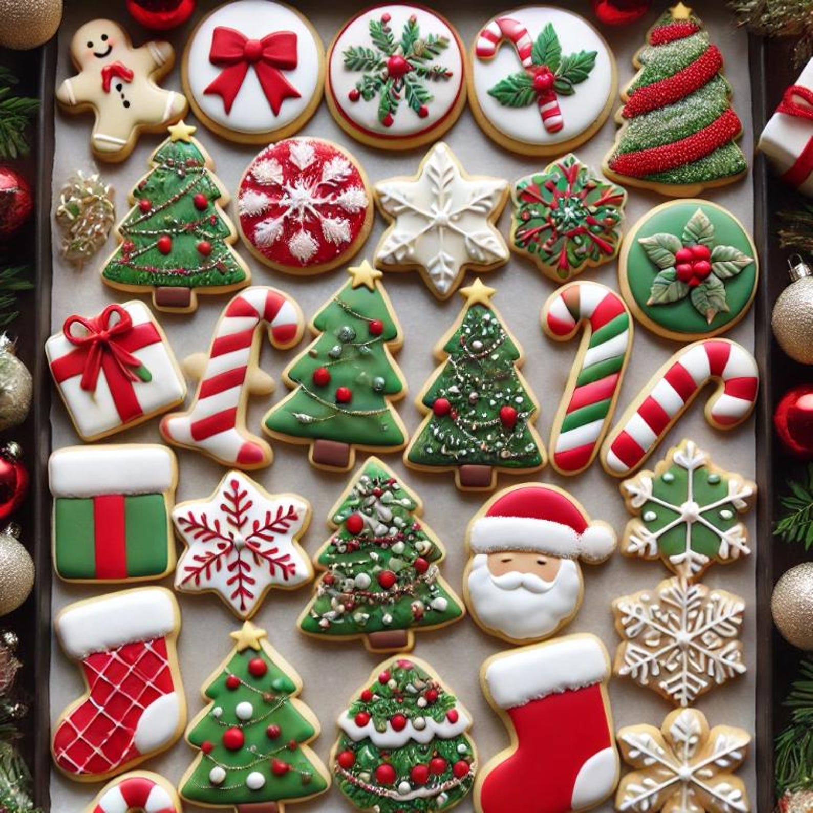 Assorted Christmas Cookies One Dozen - Etsy Canada