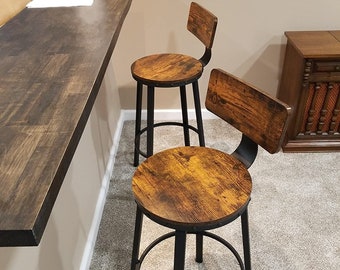Rustic Tall Bar Stools - Etsy