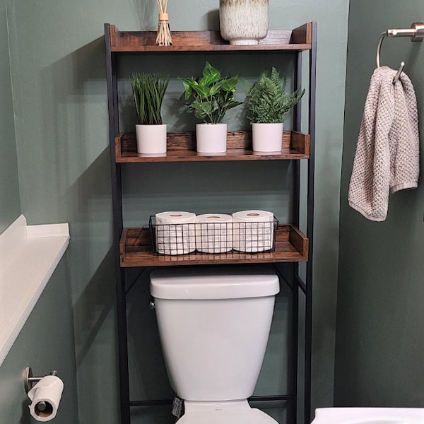 Over the Toilet Ladder Shelf - Etsy