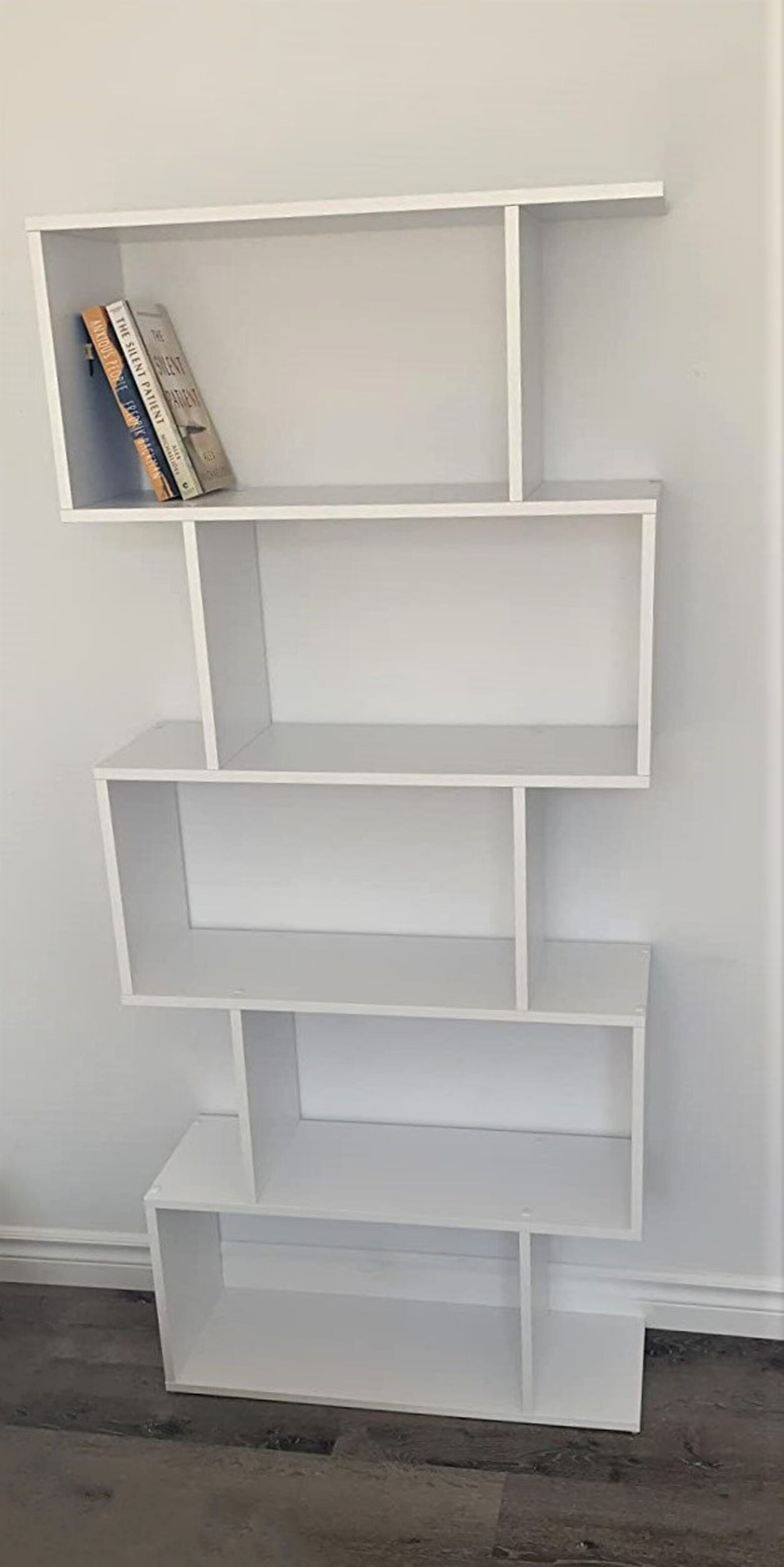 Modern Bookcase Display Unit Freestanding Rustic Bookshelf - Etsy