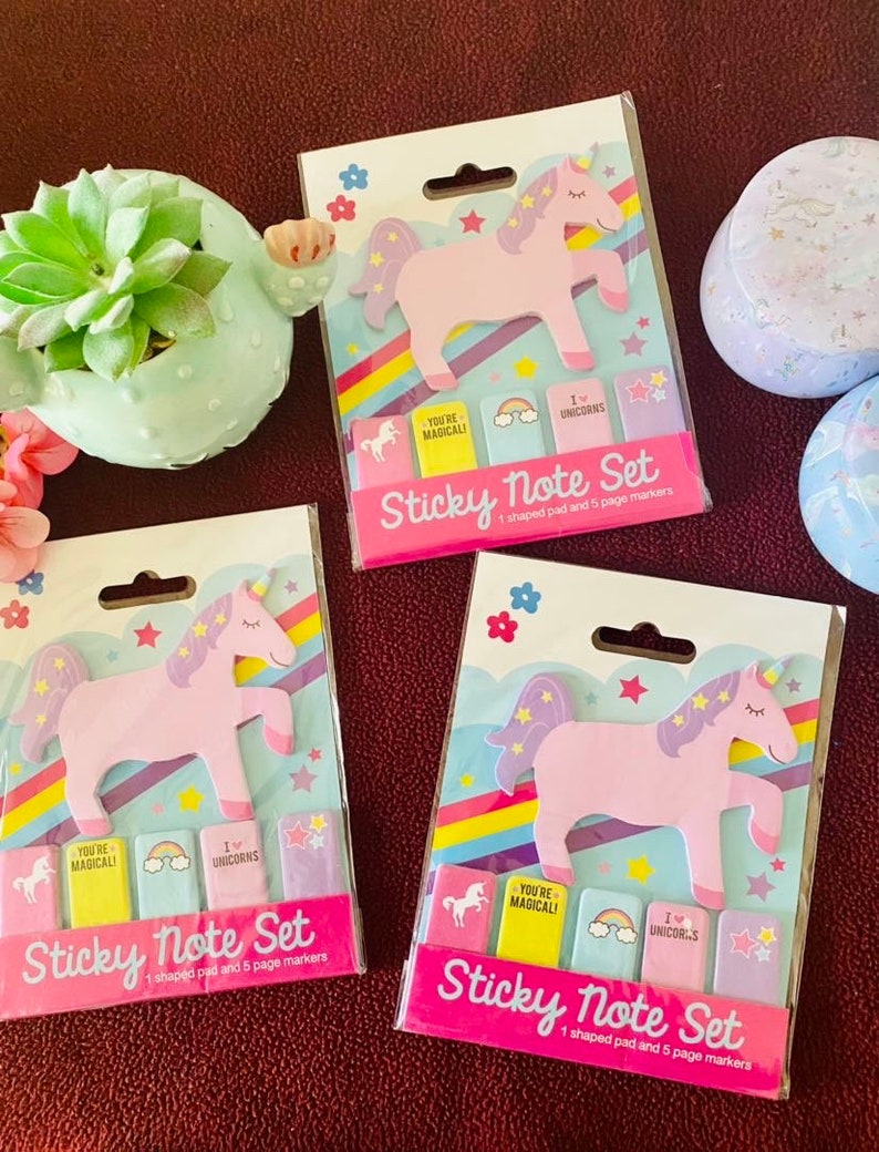 Planner Sticky Notes Unicorn Theme Bullet Journal Stickers Colourful ...