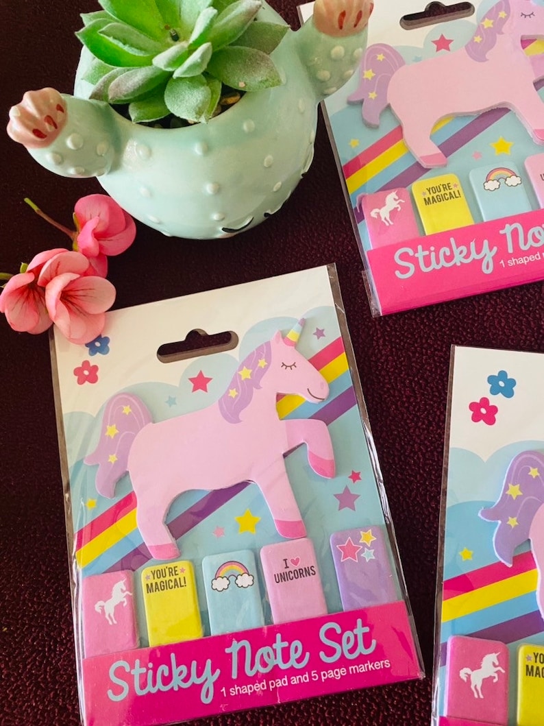 Planner Sticky Notes Unicorn Theme Bullet Journal Stickers Colourful ...