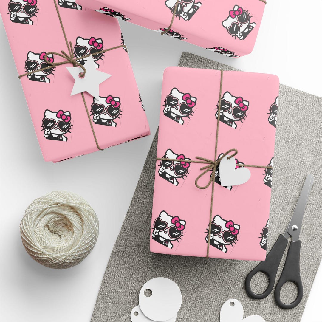 Colorful Hello Kitty Wrapping Paper | Party Gift Wrap | Decorative Kids ...