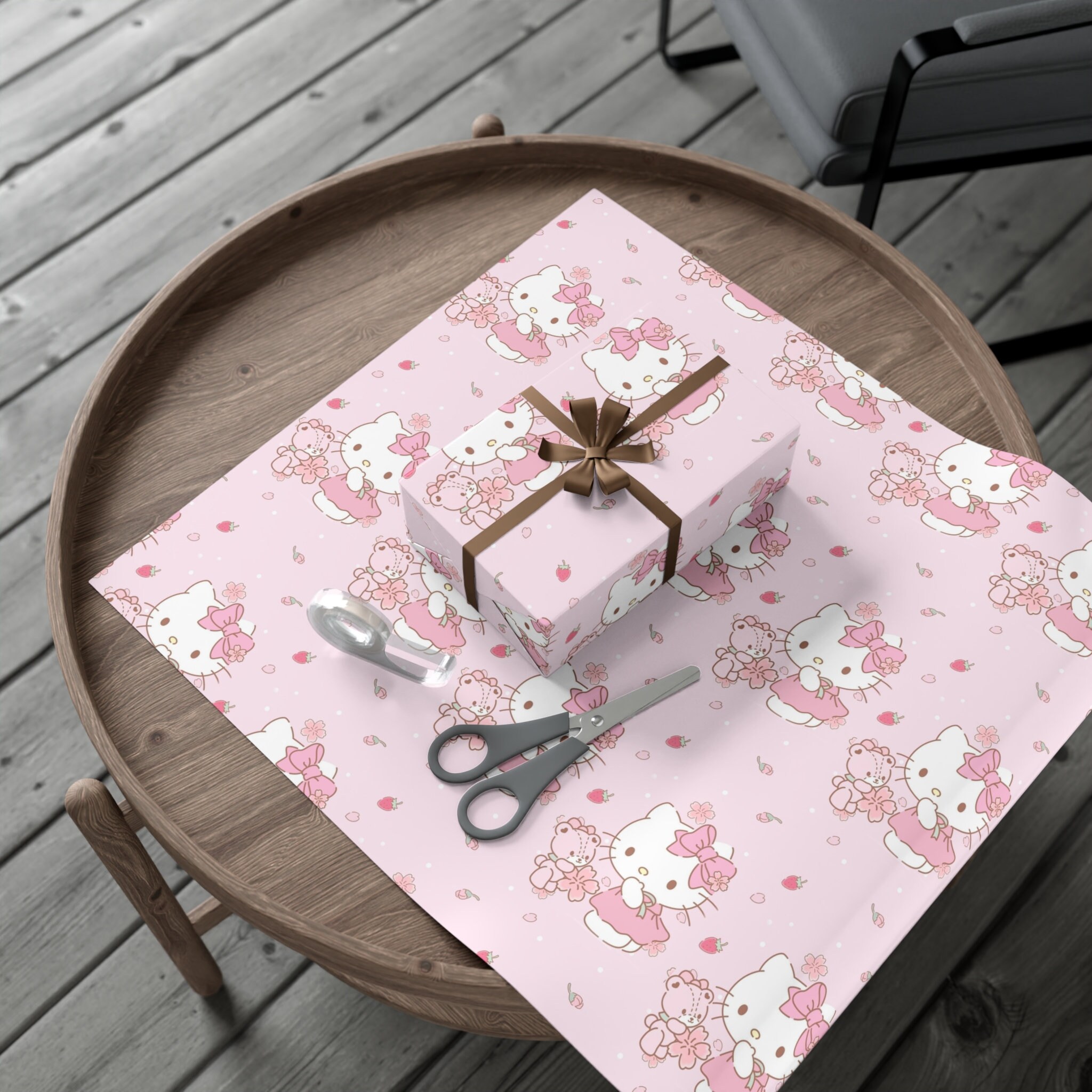 Hello Kitty Gift Wrap Papers Kawaii Wrapping Paper Wrapping Paper Sheet ...