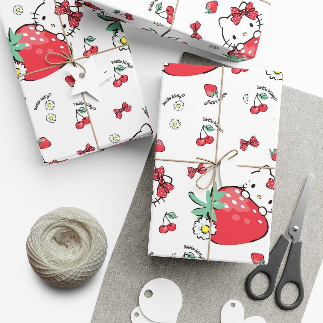Hello Kitty Gift Wrap Papers Kawaii Wrapping Paper Wrapping Paper Sheet ...