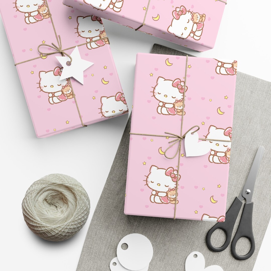Hello Kitty Gift Wrap Papers | Kawaii Wrapping Paper | Wrapping Paper ...