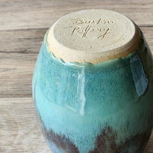 Hand Made Pottery Vase - Blue Green Ceramic Vase Perfect for a Unique ...