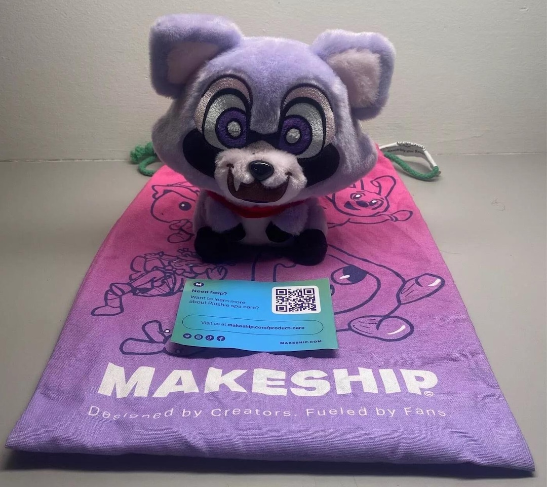 Makeship Rambley the Raccoon Plush Indigo Park - Etsy