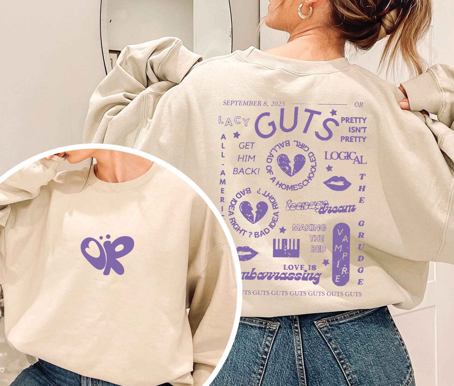 Olivia Rodrigo Guts Png, Olivia Rodrigo Guts Merch, Guts Tour 2024 Png ...