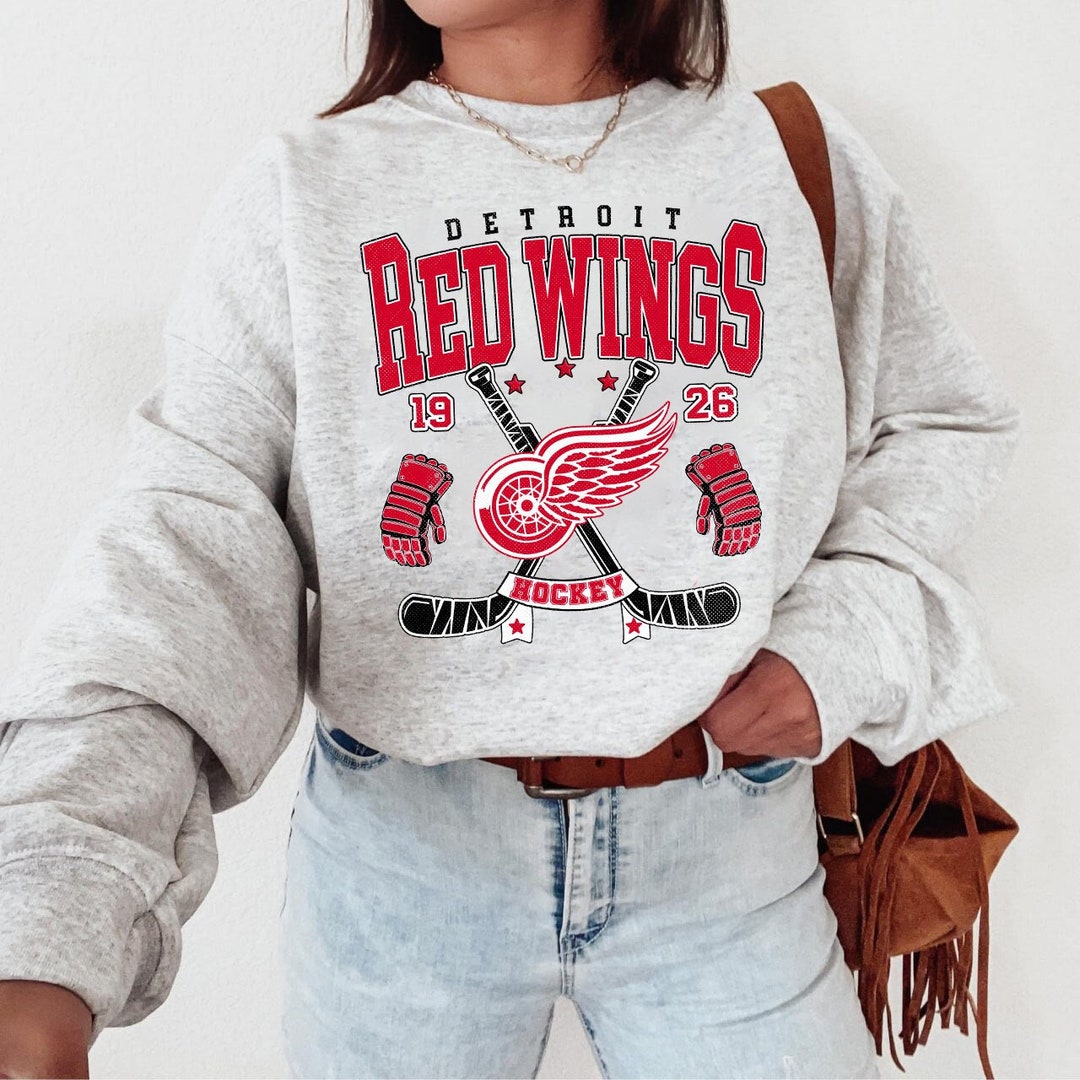 Vintage Detroit Red Wing Sweatshirt, Detroit Red Wing Hockey Crewneck ...