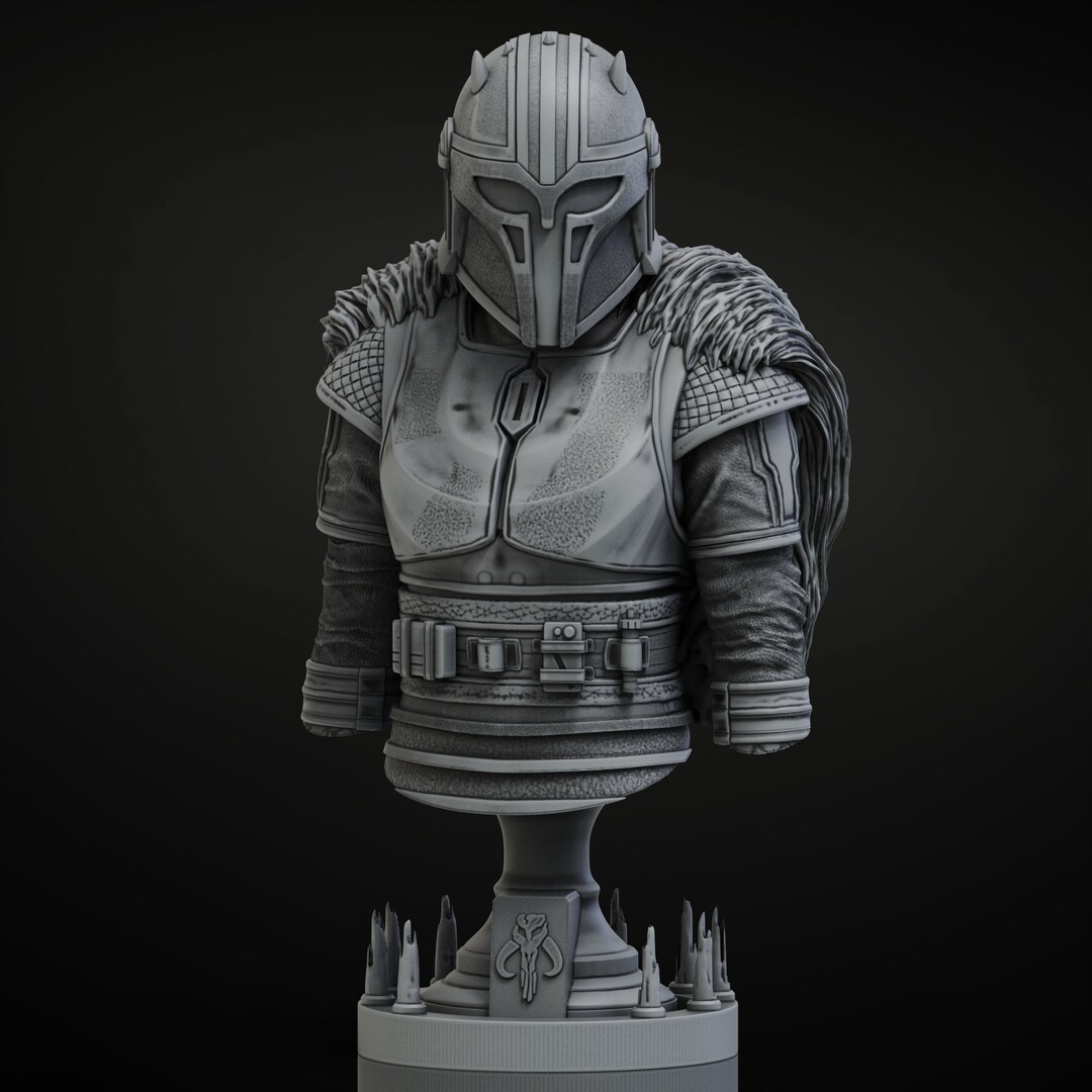 Armorer Mandalorian Star Wars 3d Printed Bust Resin Fotis Mint 12k Ultra High Quality Model Etsy