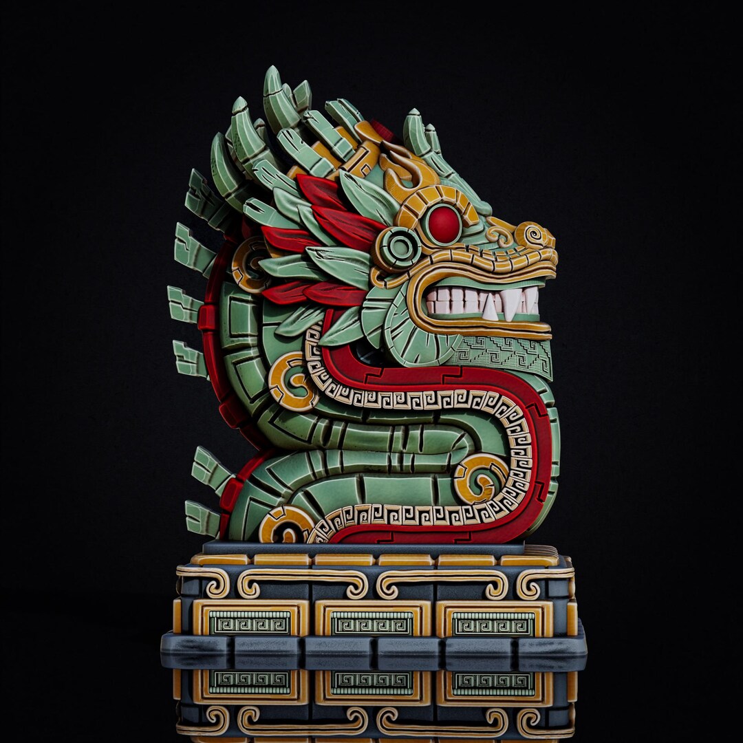 Aztec Dragon 3D Printed Bust – 12K Resin Model - Etsy
