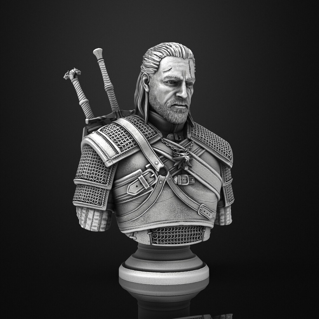 Witcher 3D Printed Bust Resin Fotis Mint-8k Ultra High Quality Model - Etsy