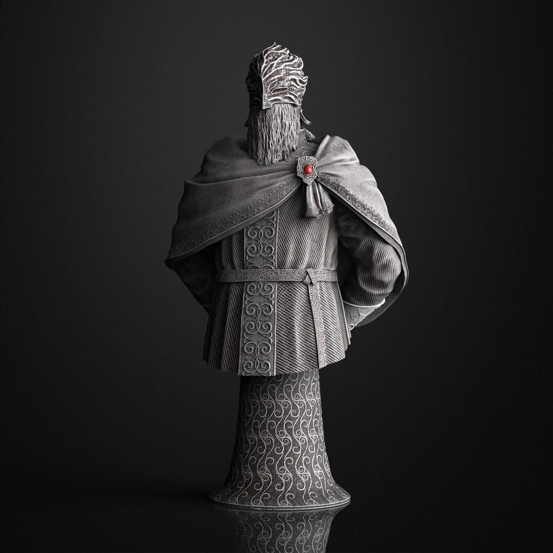 Ansbach Elden Ring Dark Souls 3D Printed Bust- Resin- Fotis Mint-12k ...
