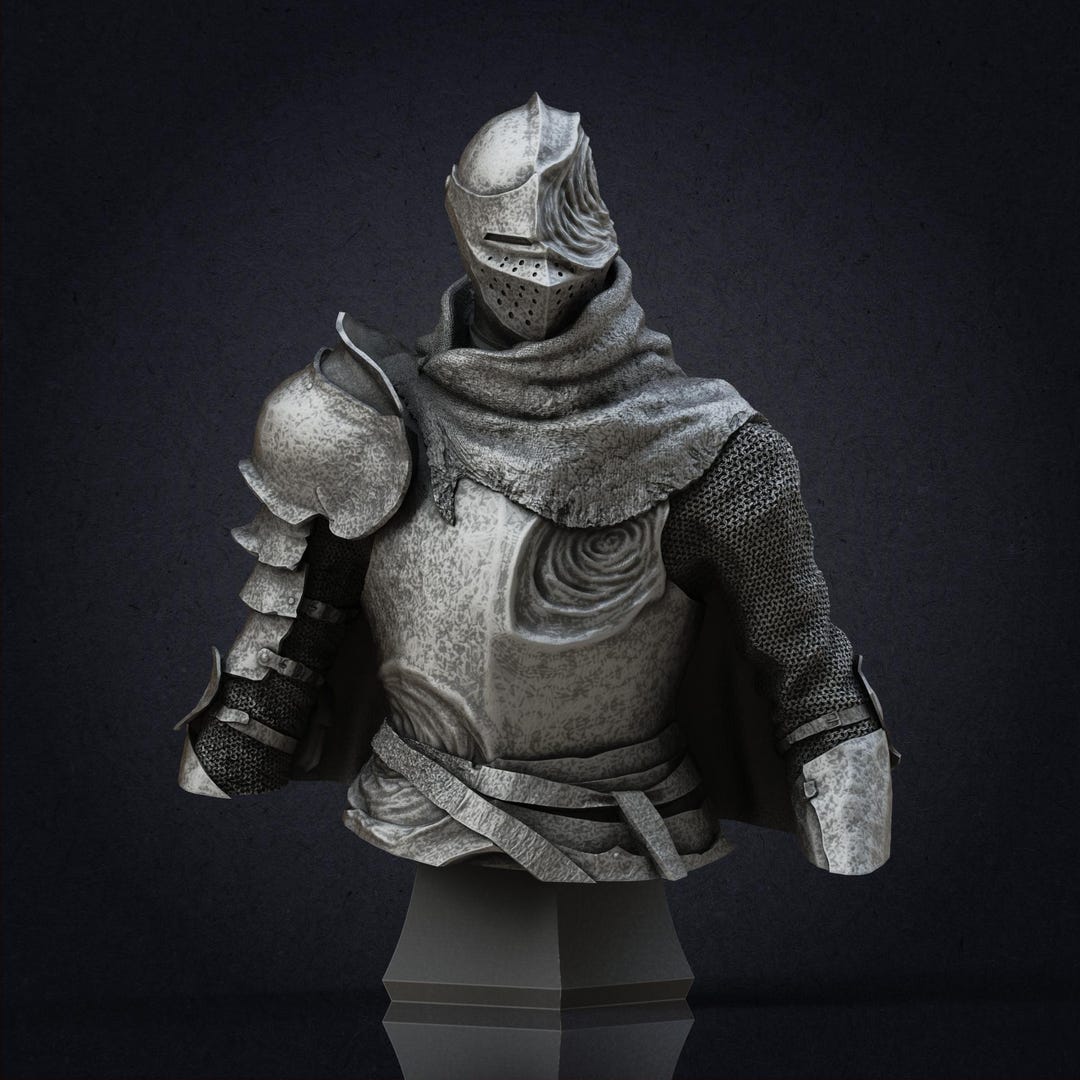Vyke Dark Souls Video Game 3D Printed Bust Resin Fotis Mint-12k Ultra ...