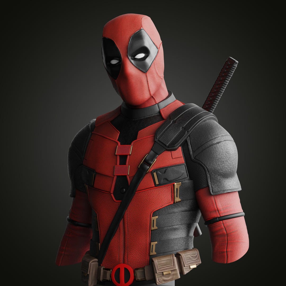 Deadpool Marvel 3D Printed Bust Resin Fotis Mint-12k Ultra High Quality ...