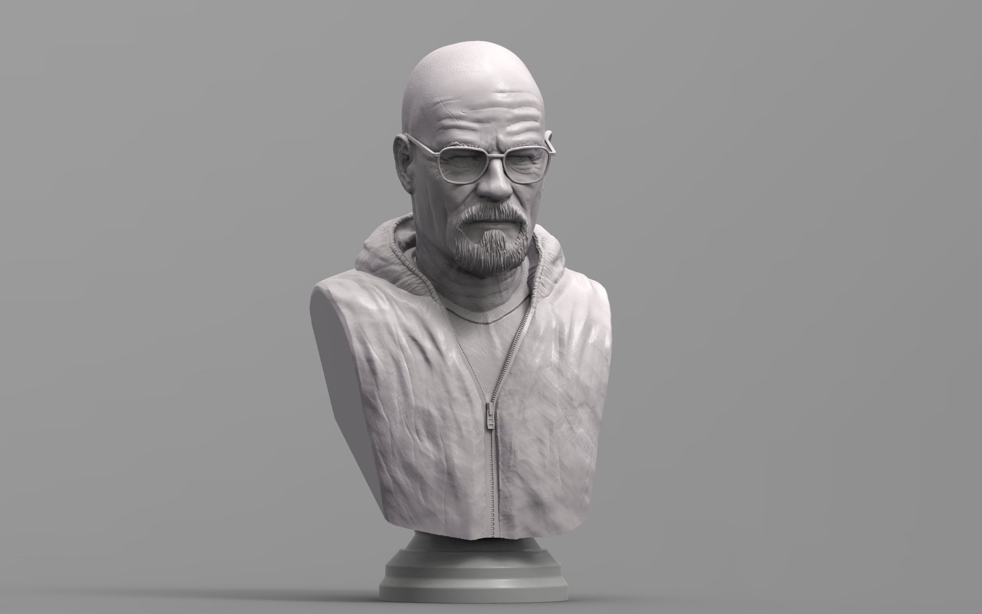 Walter White Breaking Bad 3D Printed Bust Resin Fotis Mint-8k Ultra ...