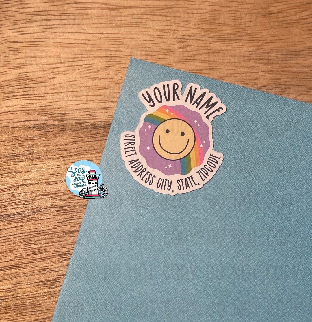 Happy Face, Smile, Address Labels, Personalized Labels, Retro Smiley ...