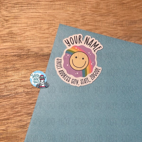 Happy Face Return Address Labels - Etsy