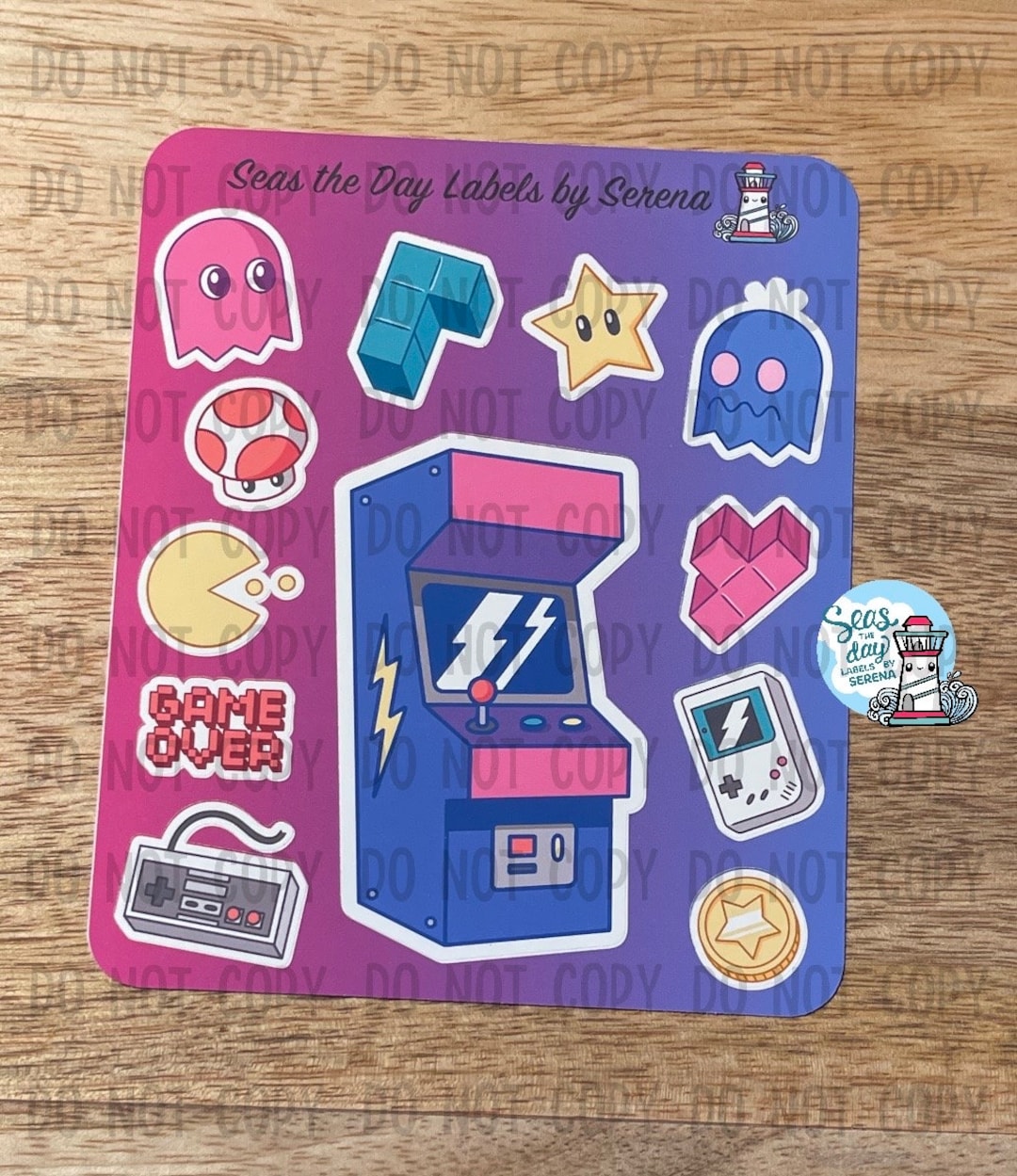 Retro, Gamer, Sticker Sheet, Gaming, Pacman, Video Games, Gamer Gift ...