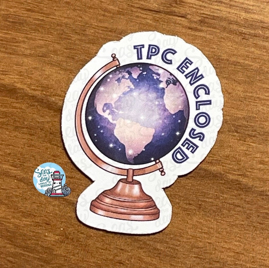 Globe TPC Enclosed Sticker Flakes - Etsy
