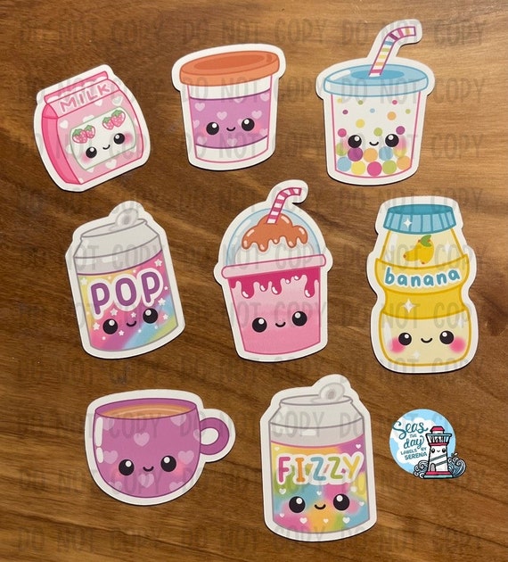 Cute Kawaii Drinks Sticker Decorations Gifts for Your - Etsy
