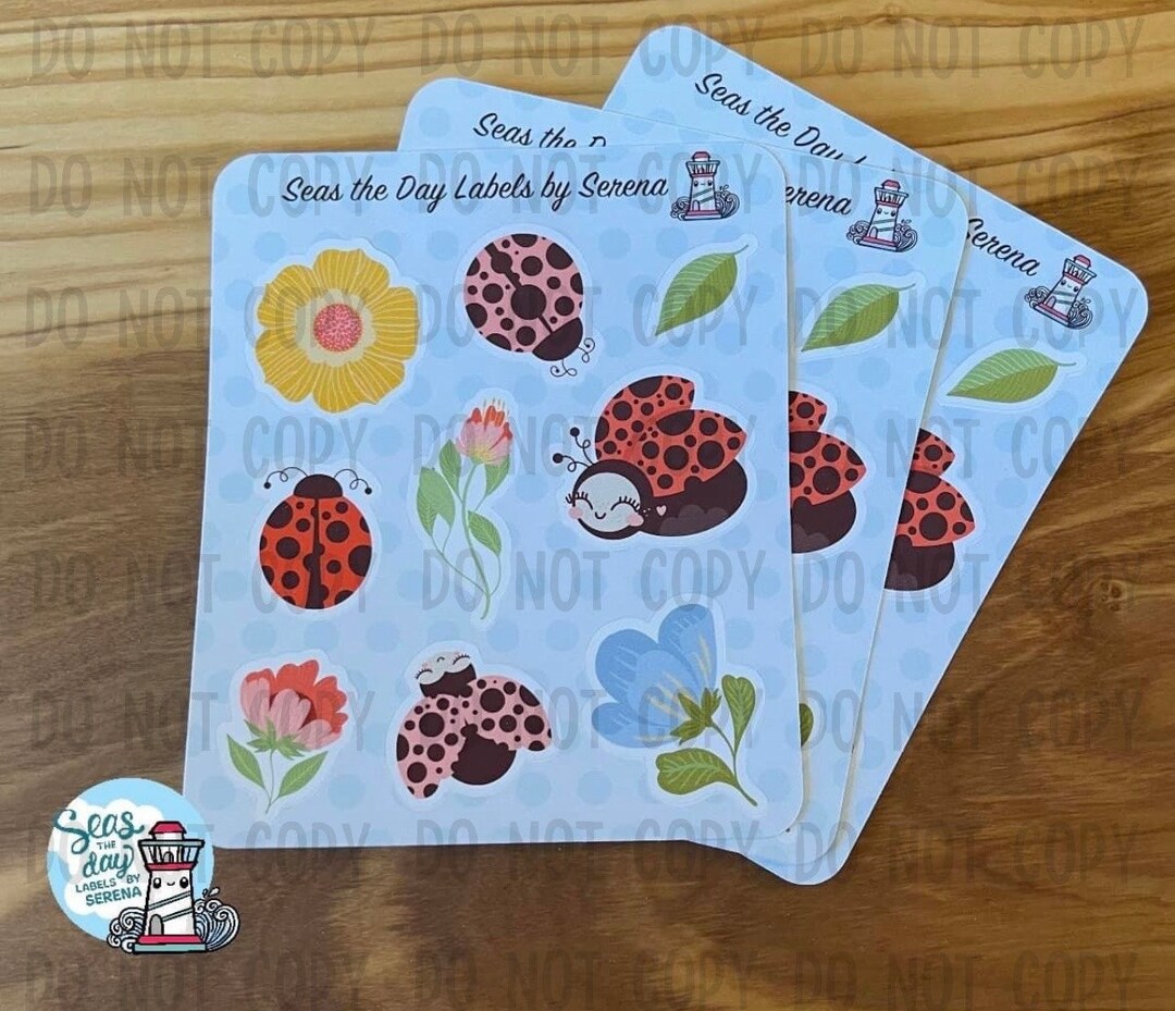 Ladybug Sticker Sheet - Etsy