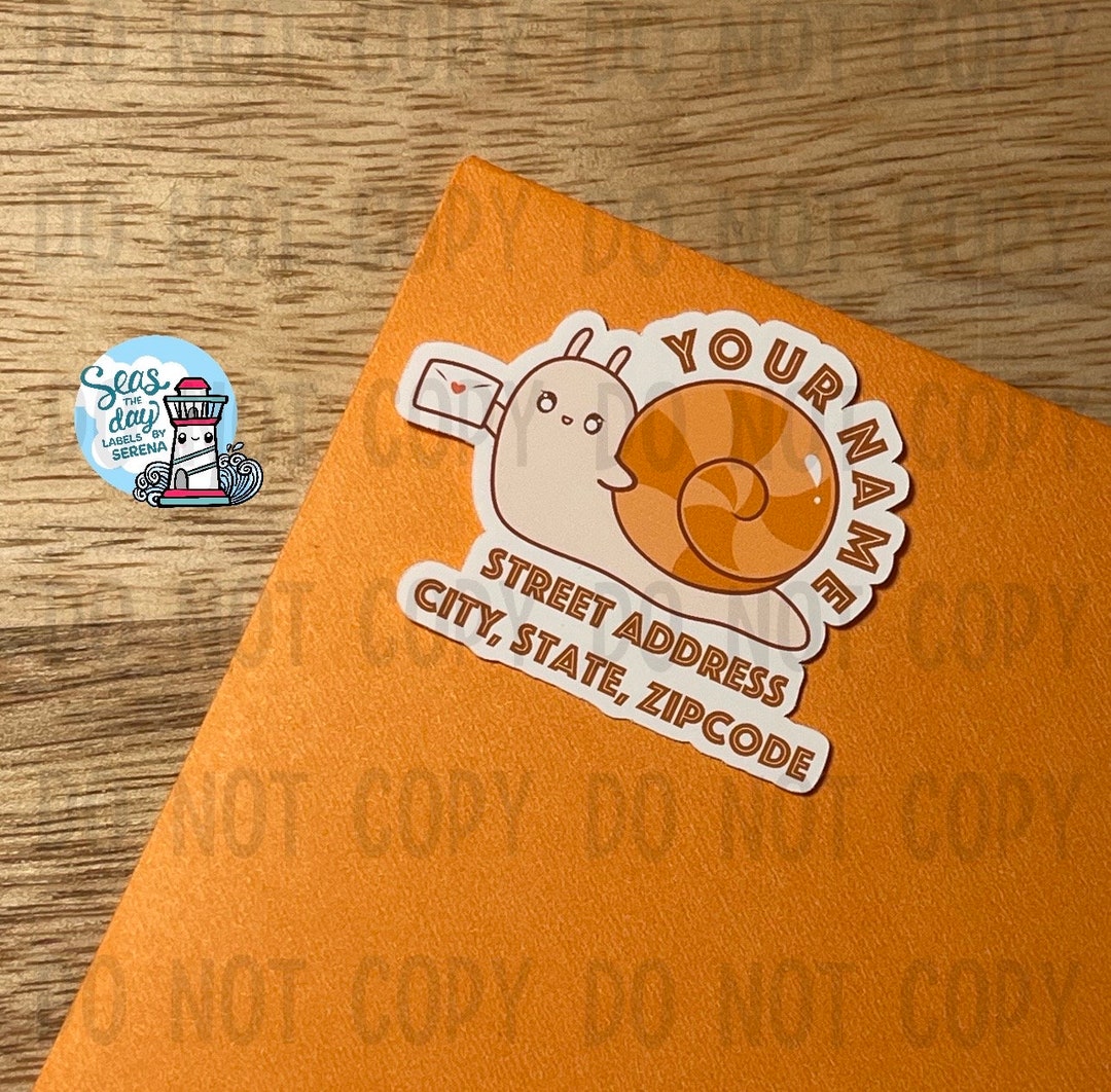 Snail Mail, Snail, Address Labels, Personalized Address Labels, Addy ...