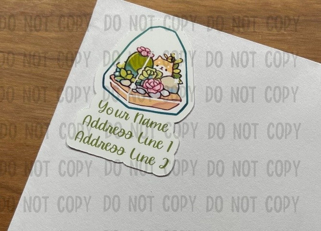Green Terrarium Address Labels, Personalized Labels, Address Labels ...