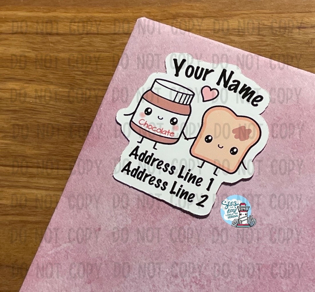 Chocolate Hazelnut Spread & Toast Custom Address Labels - Etsy