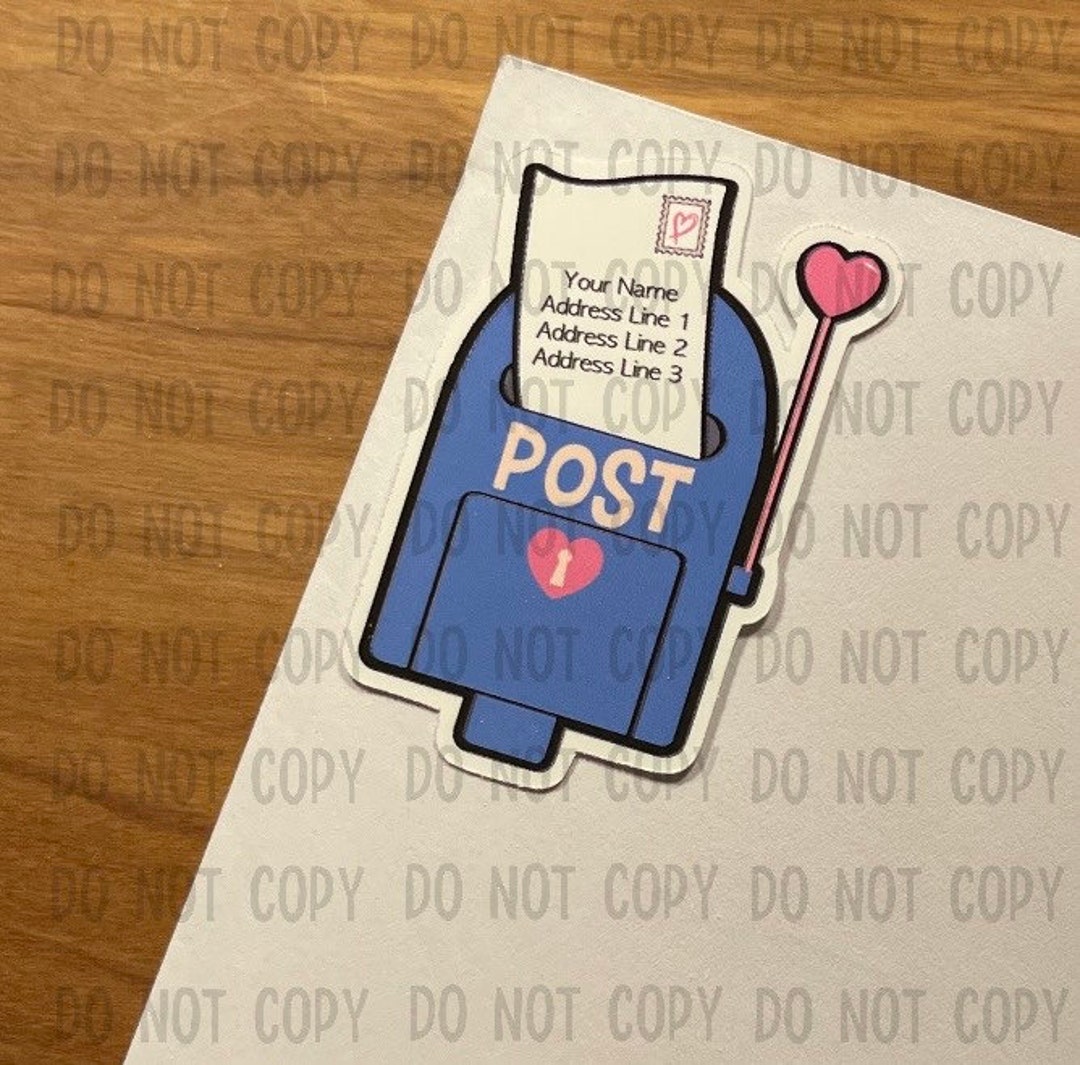 Purple and Pink Postal Box Address Labels - Etsy