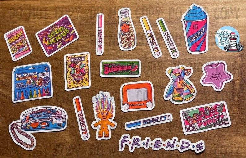 90’s Throwback Sticker Flakes - Etsy